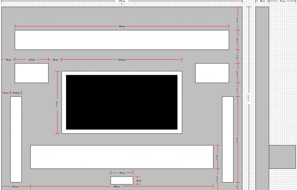 TV wall drawings - QI Building Solutions